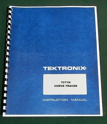 Tektronix 7CT1N Instruction Manual: Comb Bound with Protective Plastic ...