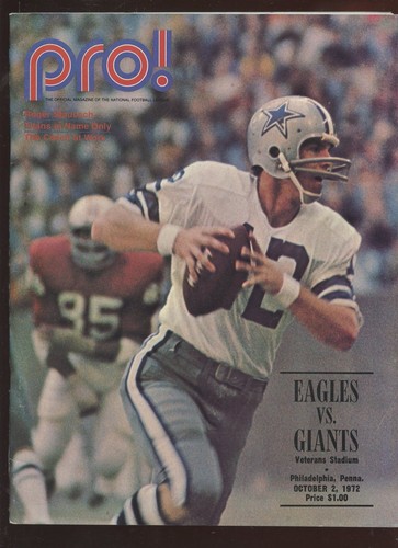 October 2 1972 NFL Program New York Giants at Philadelphia Eagles EXMT ...