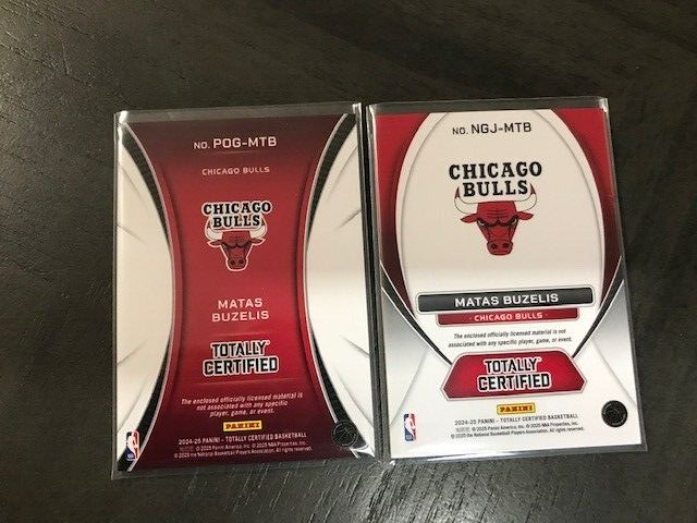 Lot of 2 2024-25 Totally Certified New/Gen & piece/Game Patch Matas Buzelis RC | eBay