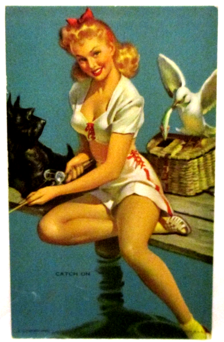 1944 Gil Elvgren Follies Girls Pinup Mutoscope Card Catch On Ebay