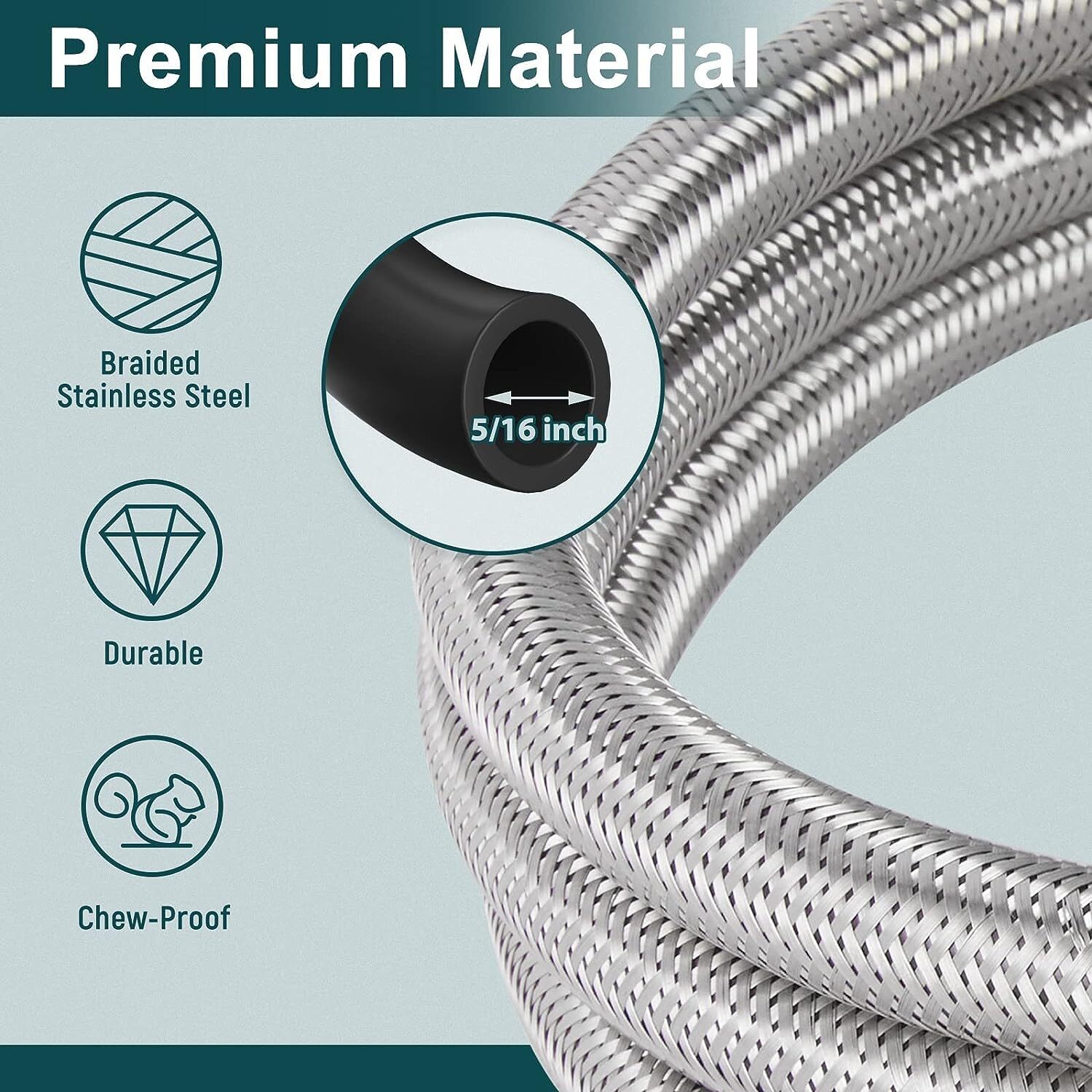 Propane Extension Hose 3/8 Inch Female Flare Flexible Gas Line ...