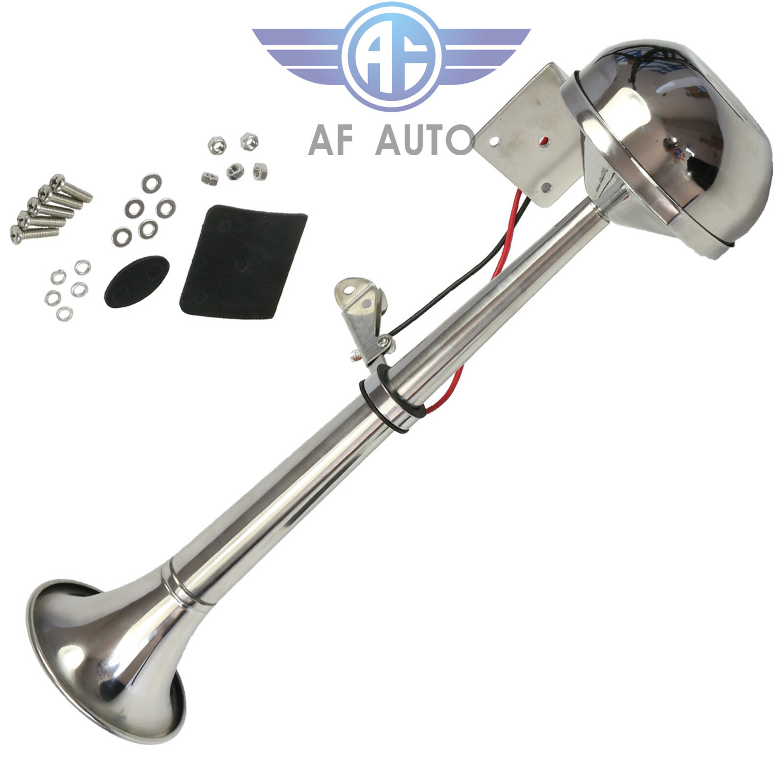 Stainless Steel Single Trumpet Horn 390mm For Truck Car Marine Boat ...