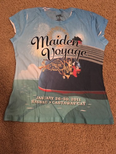 DCL- Disney Cruise Line Womens Blue T Shirt Disney Dream Maiden Voyage ...