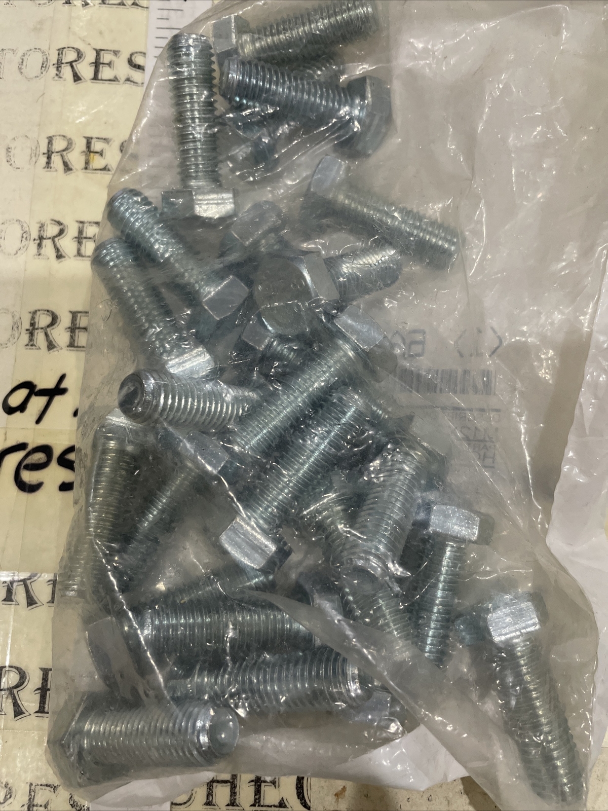 (25) M12x35 933- 8.8 ZN Hex Head Screw 35mm Fastener Length Steel Class ...