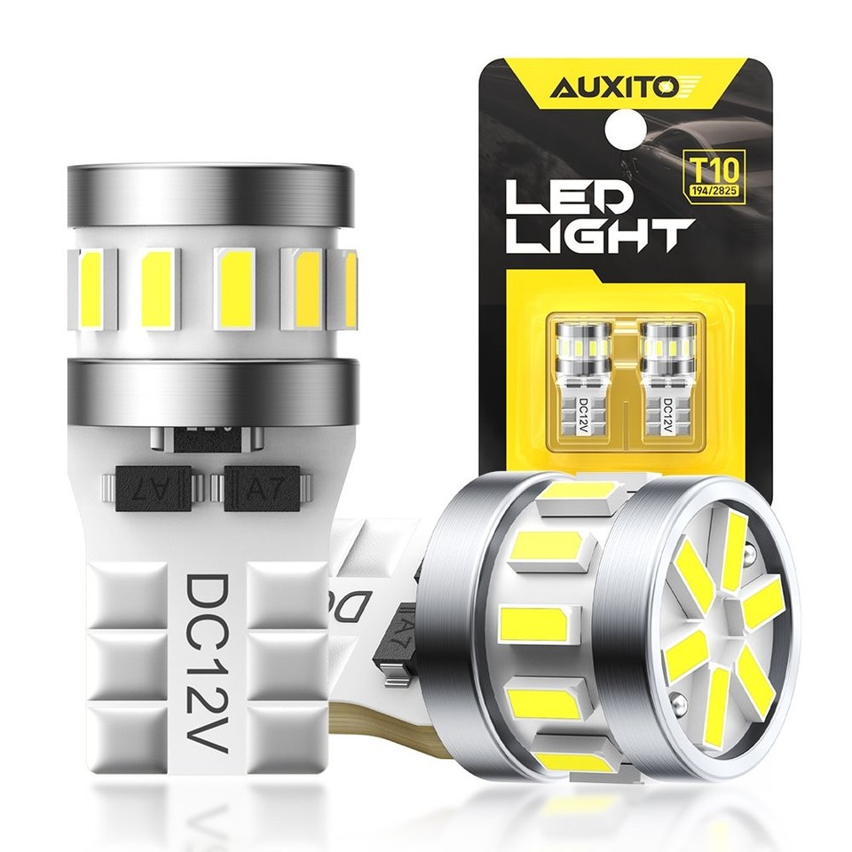 PAIR 6500K LED T10 Bulbs Trunk Cargo Area Light Lamps 168 192 194 2825 ...