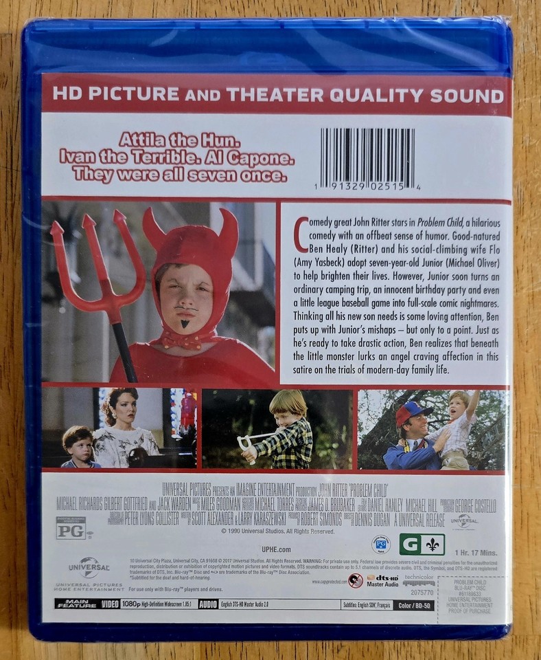 Problem Child BLU-RAY BRAND NEW AND SEALED John Ritter Legendary Comedy | eBay