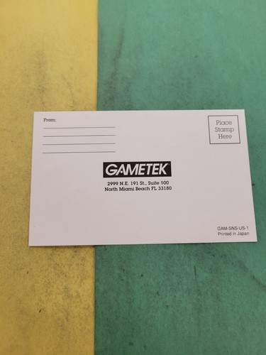 Nintendo nes gametek registration Card Insert Gam-nes-us | eBay