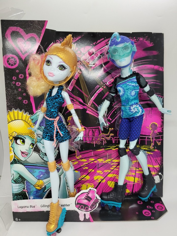 MONSTER HIGH Gill Webber and Lagoona Blue Doll Wheel Love 2014 Mattel ...