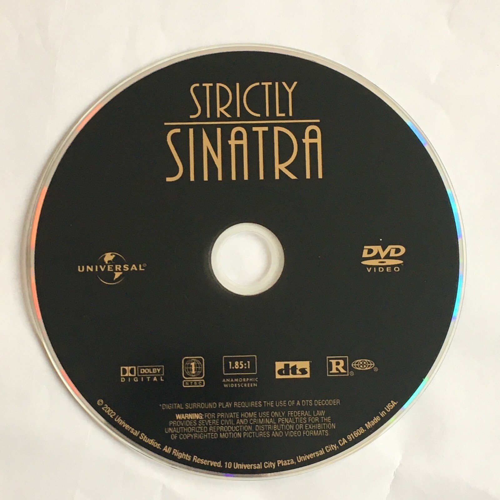 Strictly Sinatra DVD. DISC ONLY. Disc is like new. 25192155420 | eBay