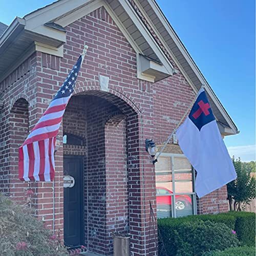 Christian Flag 2x3 ft Outdoor Made in USA, Embroidered Christian Church ...