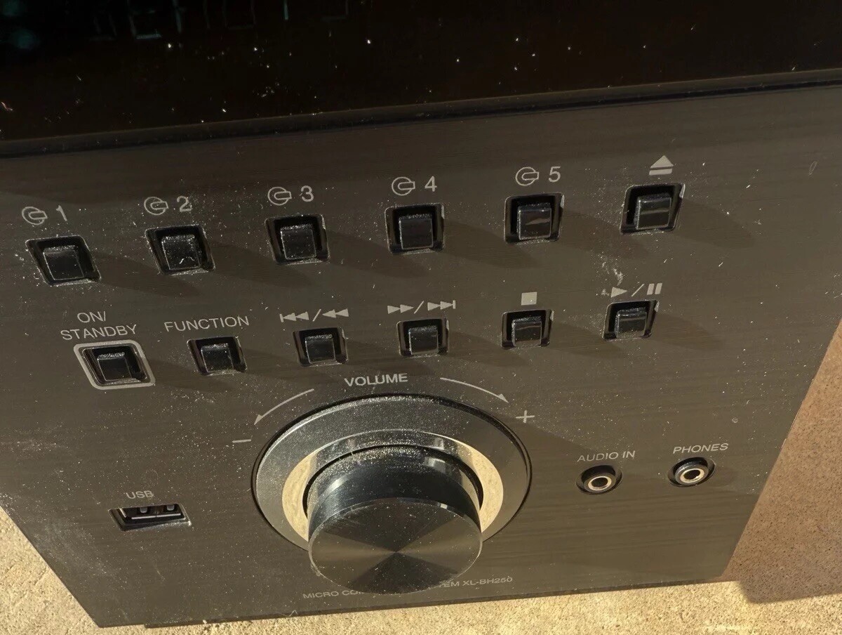 Sharp XL-BH250 5-Disc Micro Shelf Component System Bluetooth Main Unit ...