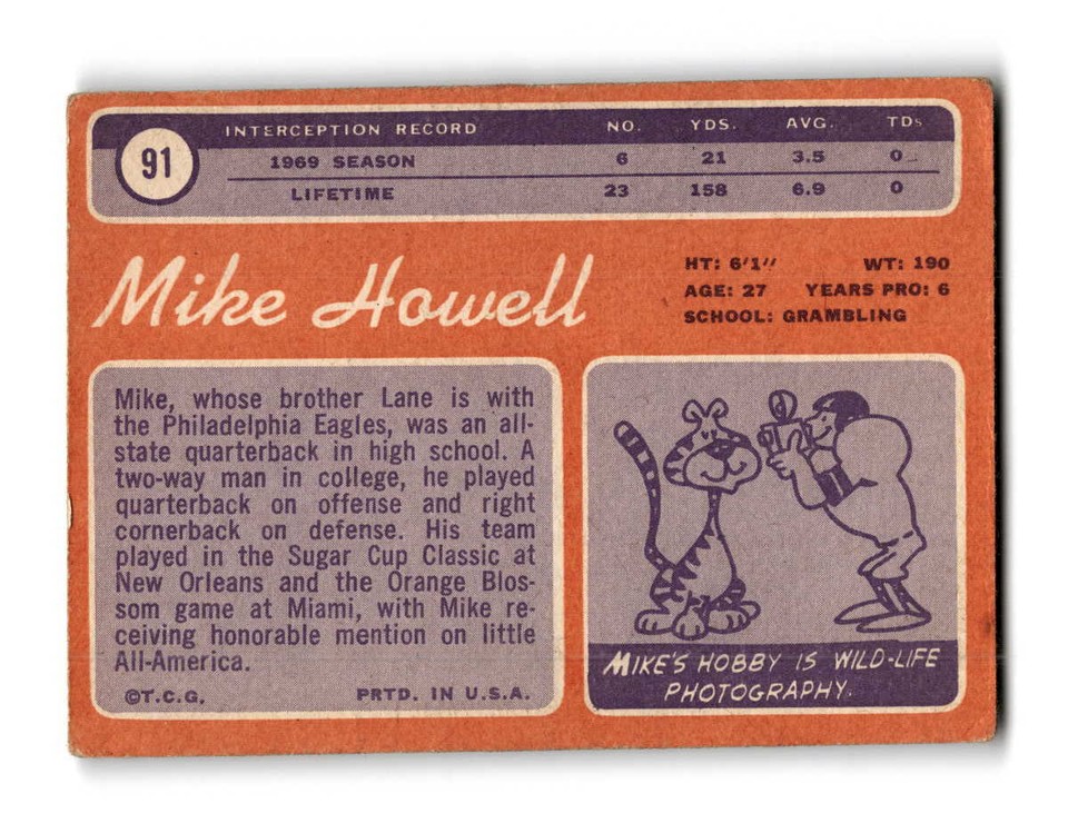 1970 Topps Mike Howell RC 91 | eBay