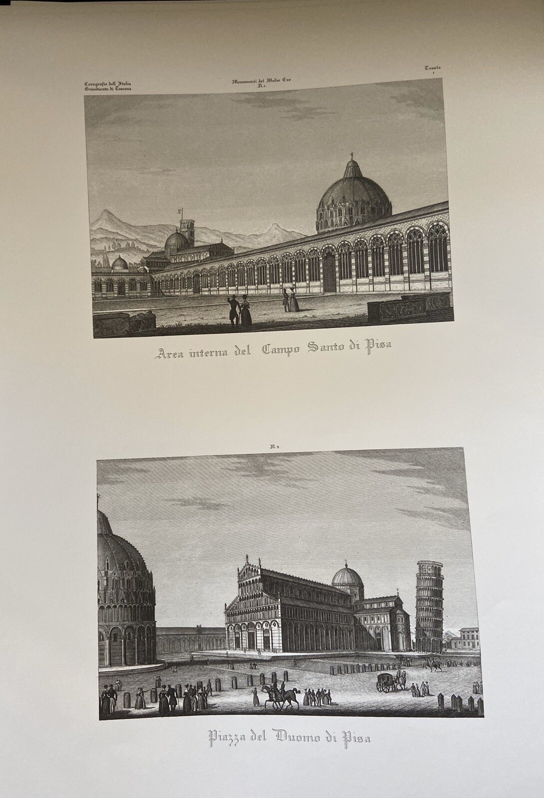 ITALY Monuments - 1832 Antique Print Engraving Official Reproduction ...