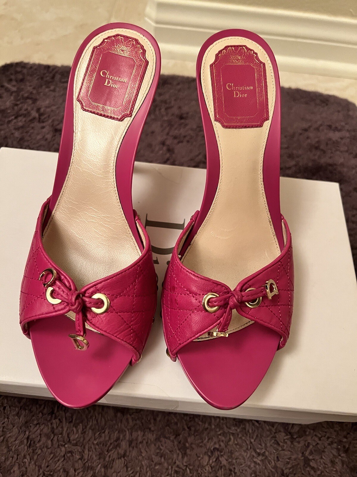 Christian Dior Pink Patent Leather Pump Shoes Size 7 | eBay