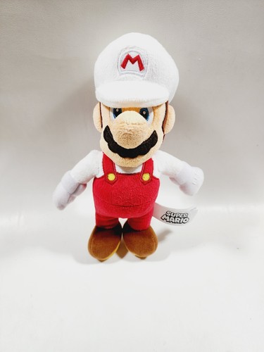 Super Fire Mario (White) Plush Stuffed Toy 9" Jakks Pacific Nintendo ...