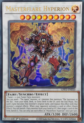 Yugioh Masterflare Hyperion •GFP2-EN010• Ultra Rare • NEW APPLY DISCOUNT! | eBay Australia