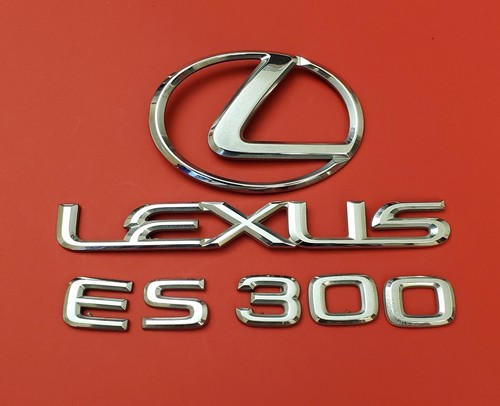 02 03 04 05 06 LEXUS ES300 REAR TRUNK LID EMBLEM BADGE SET OEM CHROME # ...