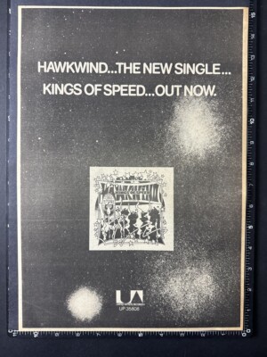 HAWKWIND - KINGS OF SPEED 1975 11X15" Press Advert Poster L268 | eBay UK
