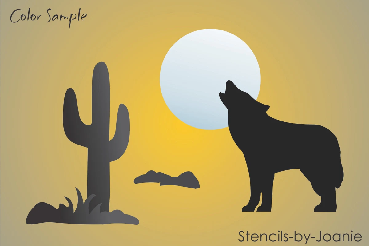 Coyote Howling Silhouette