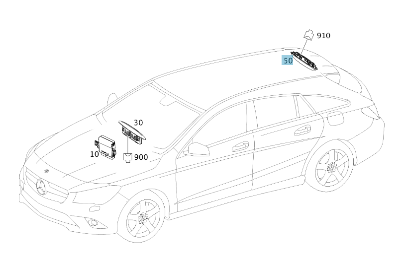 NEW! A0015425423 PARKTRONIC DISPLAY, REAR. Parktronic warning device ...