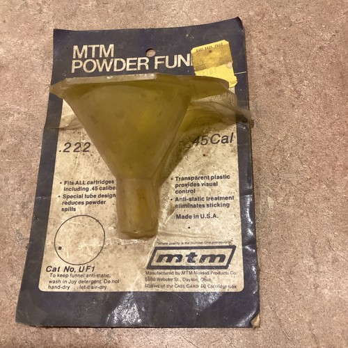 MTM Universal Powder Funnel Yellow .22-.45 Cal New In Package USA | eBay