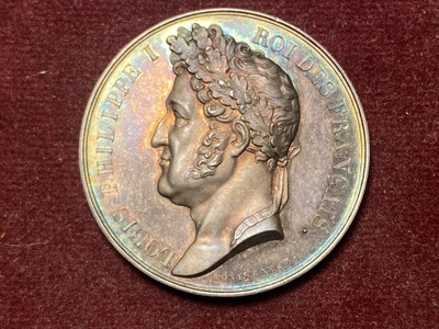 1833 FRANCE STATUE OF NAPOLEON SILVER MEDAL by MONTAGNY Louis Phillippe ...