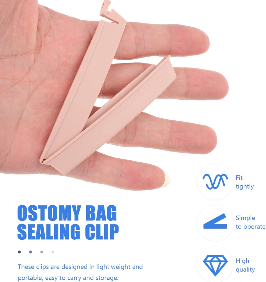 10Pcs Ostomy Bag Clip Drainable Pouch Clamp Tail Closure Surefit Leak ...