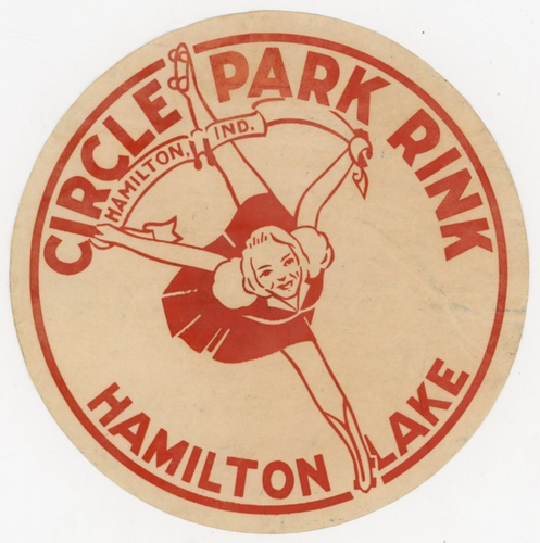 1930's-50's Circle Park Rink Hamilton Lake Roller Skating Label #8S | eBay