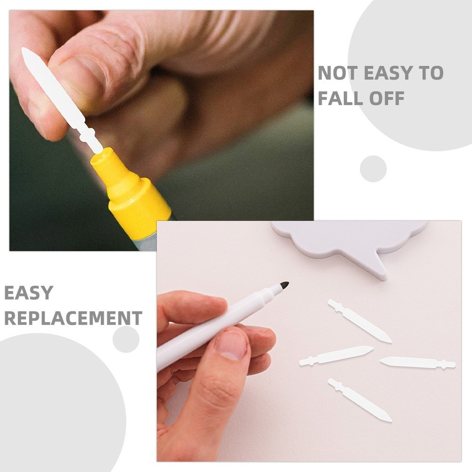 100 Pcs Paint Pens Replacement Nibs Remarkable White Acrylic Marker ...