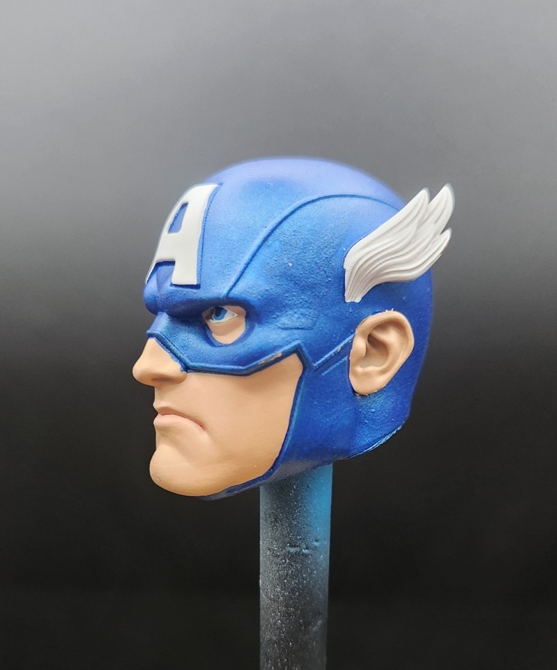 Marvel Legends Custom Captain America Kit 1/12 Scale Painted | eBay