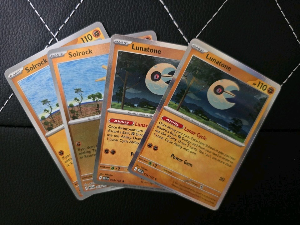 x2 Solrock 075/132 x2 Lunatone 074/132 - Mega Evolution - Pokemon TCG ...