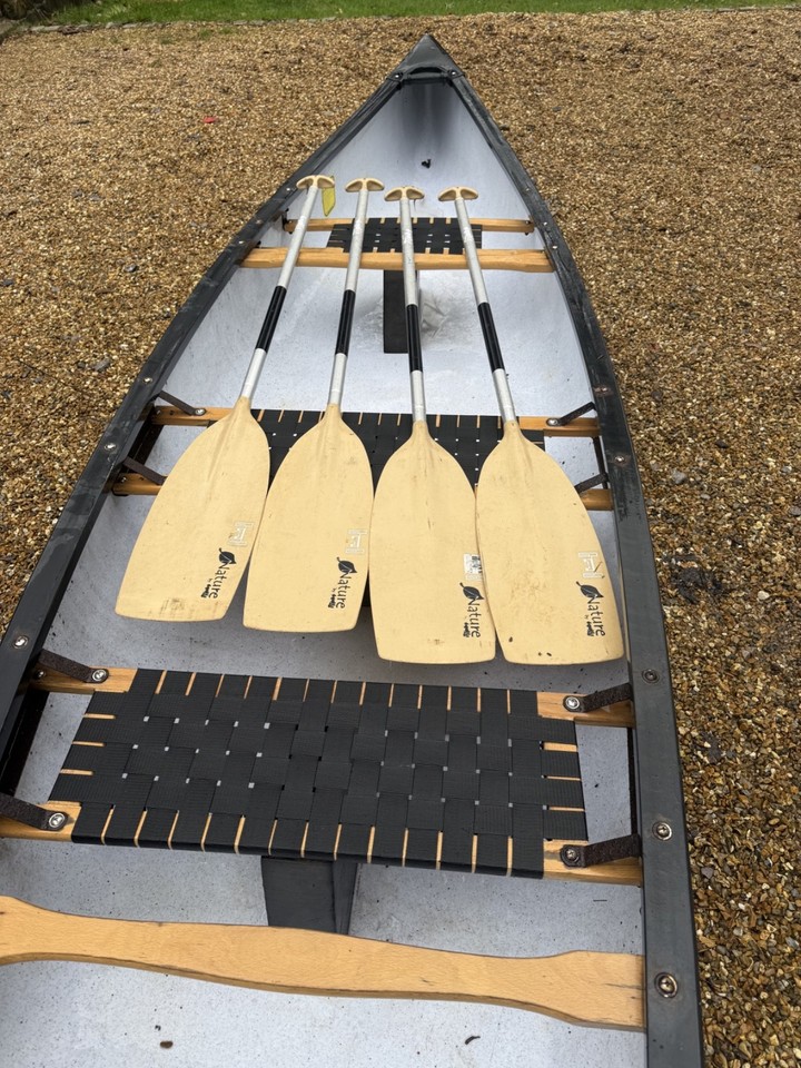 Riber 16 - 4 Seater Canoe (4.8M Long) Double Skinned hull & 4 Paddles ...