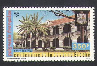 French Polynesia 1987 Military/Army Barracks/Buildings/Palm Trees 1v ...