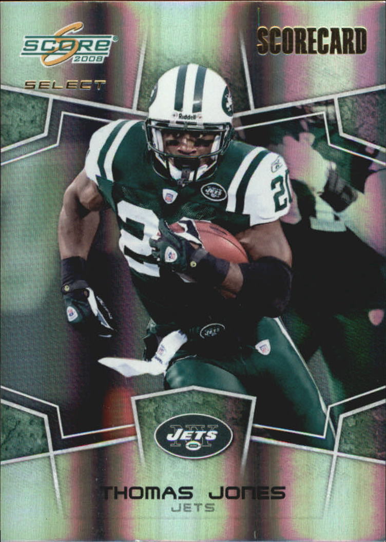 2008 Select Scorecard New York Jets Football Card #223 Thomas Jones/100 ...