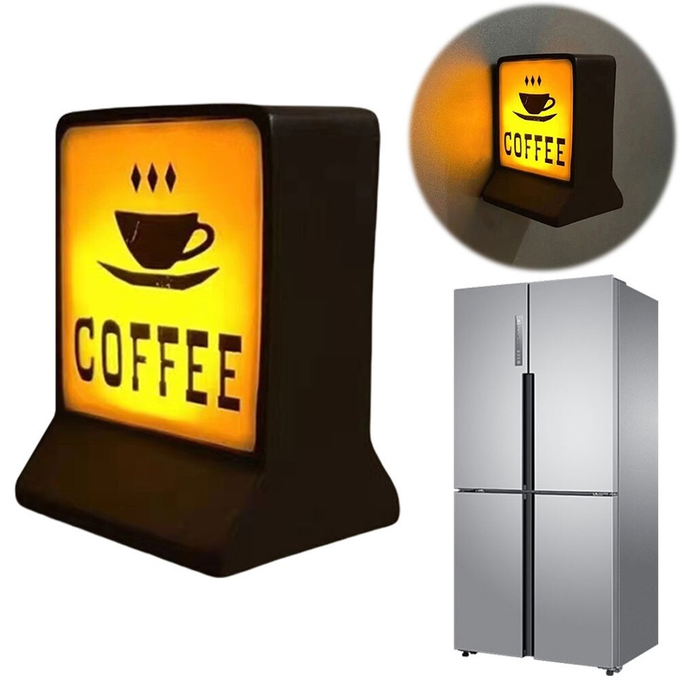 Luminous Light Box Coffee Shop Fridge Magnets Coffee Lamp Refrigerator Magnets | eBay UK