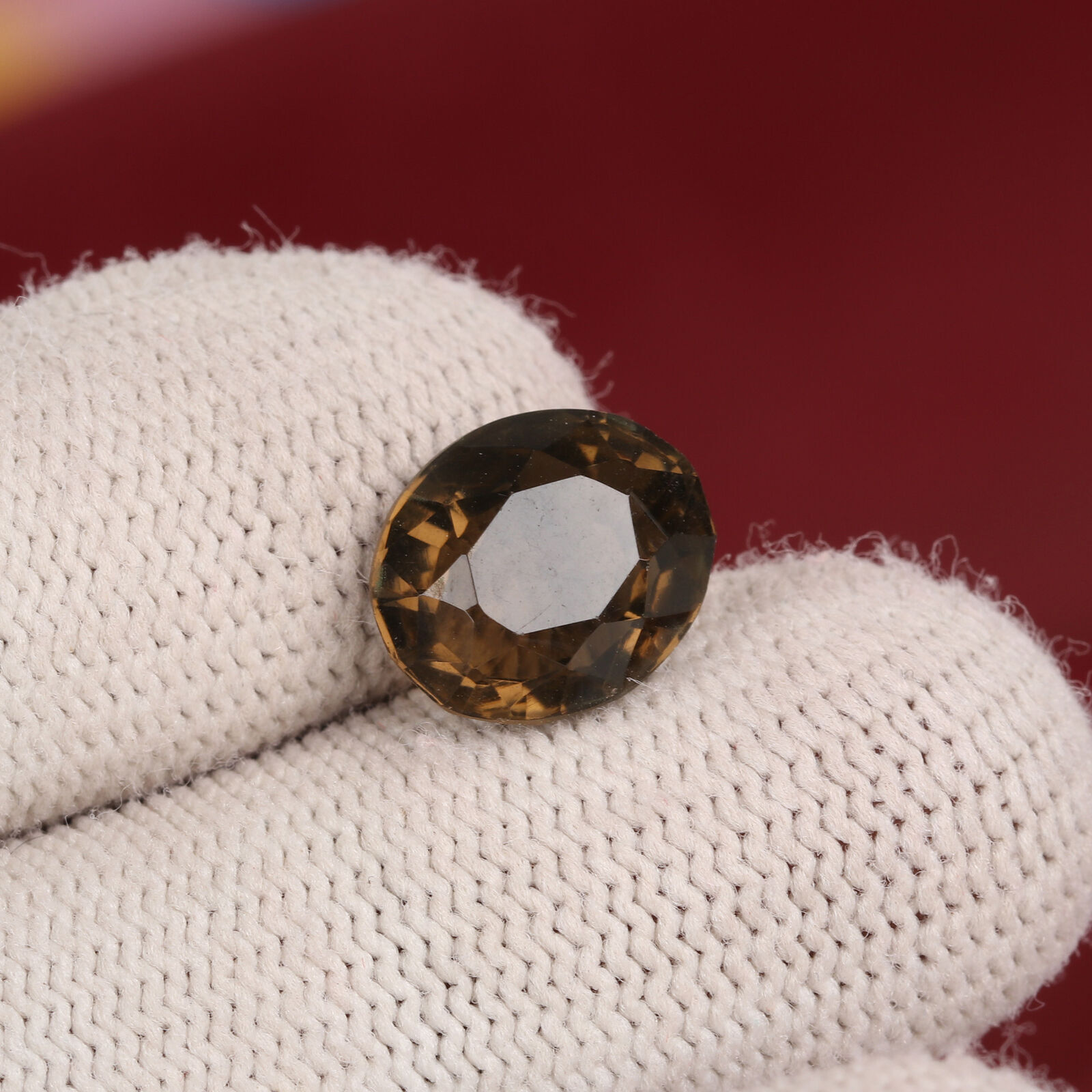 7 Carat Oval Cut Lab Created Smokey Color Topaz Gemstone For Jewelry | eBay