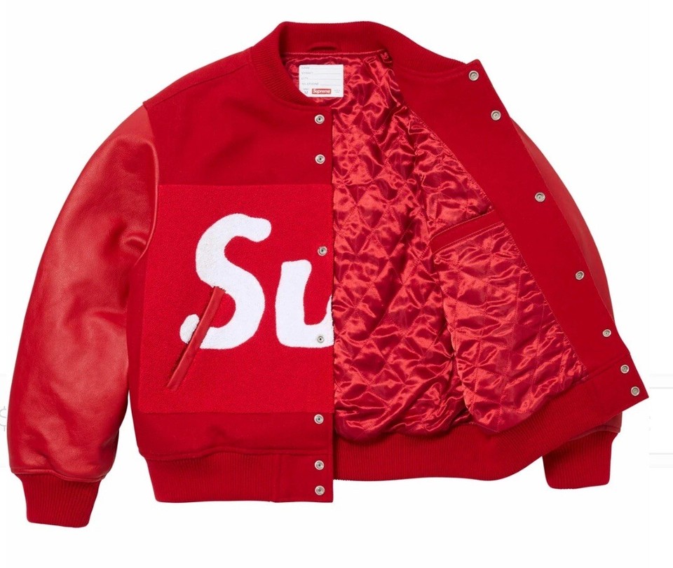 Supreme X Cactus Plant Flea Market Varsity Bomber Men’s Medium Red ...
