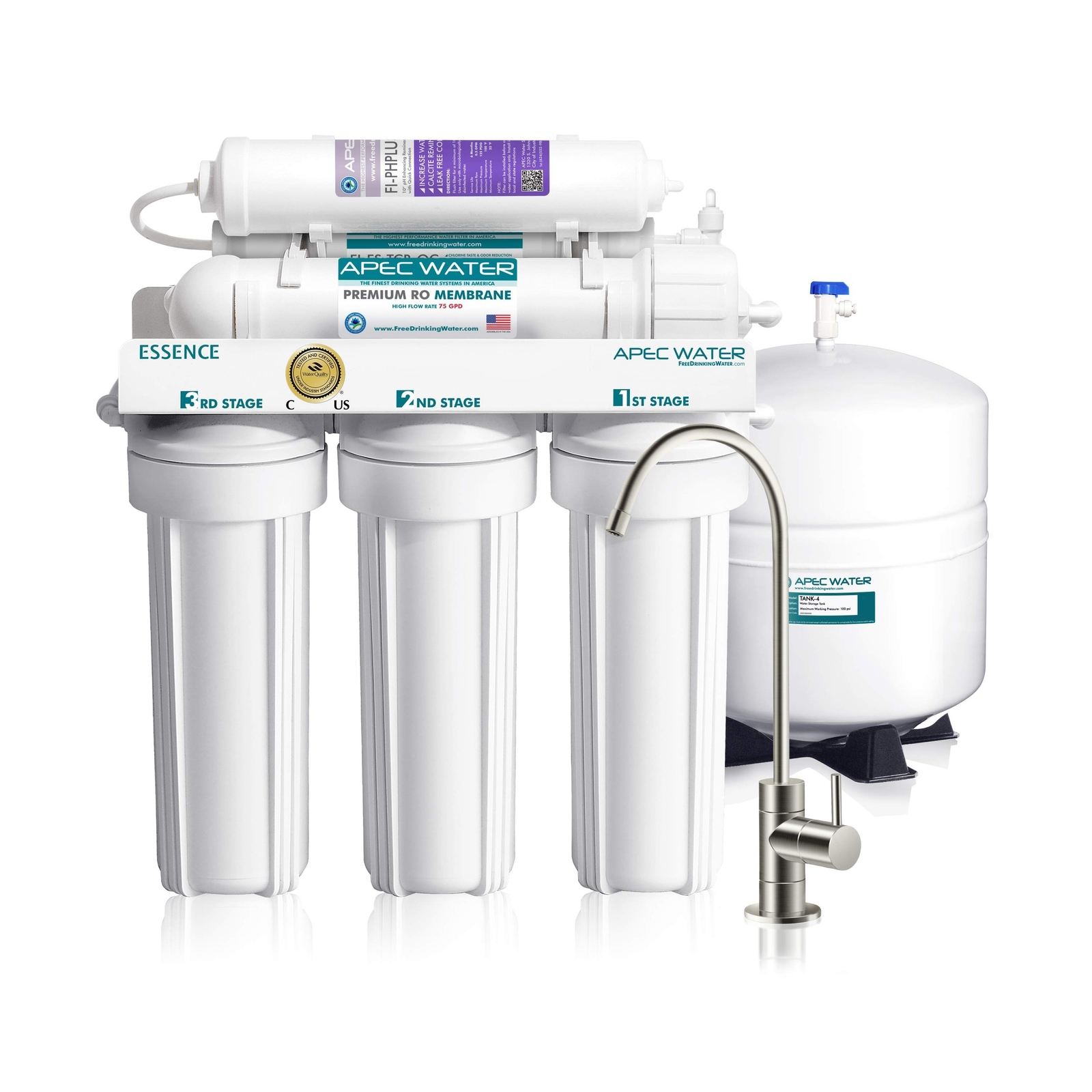 APEC Water Systems ROES-PH75 Essence Series Top Tier Alkaline Mineral ...