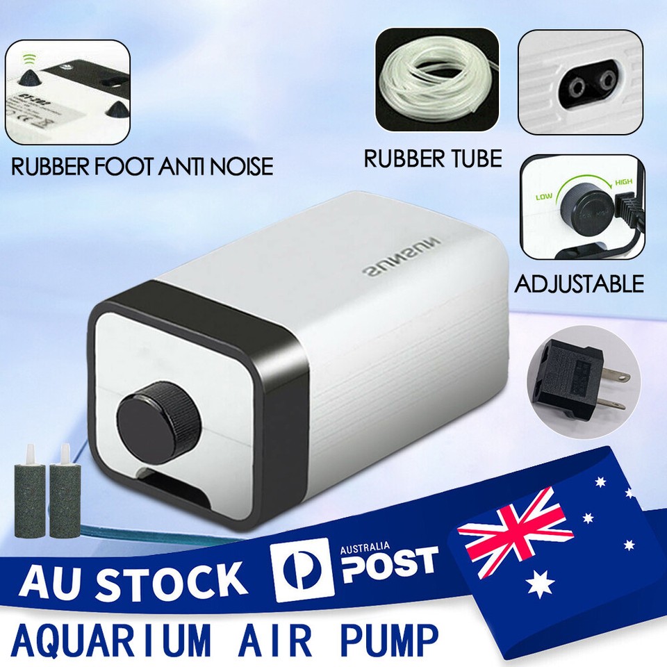 Aquarium Oxygen Pump Aqua Fish Tank Pond Air Bubble Disk Stone Aerator ...
