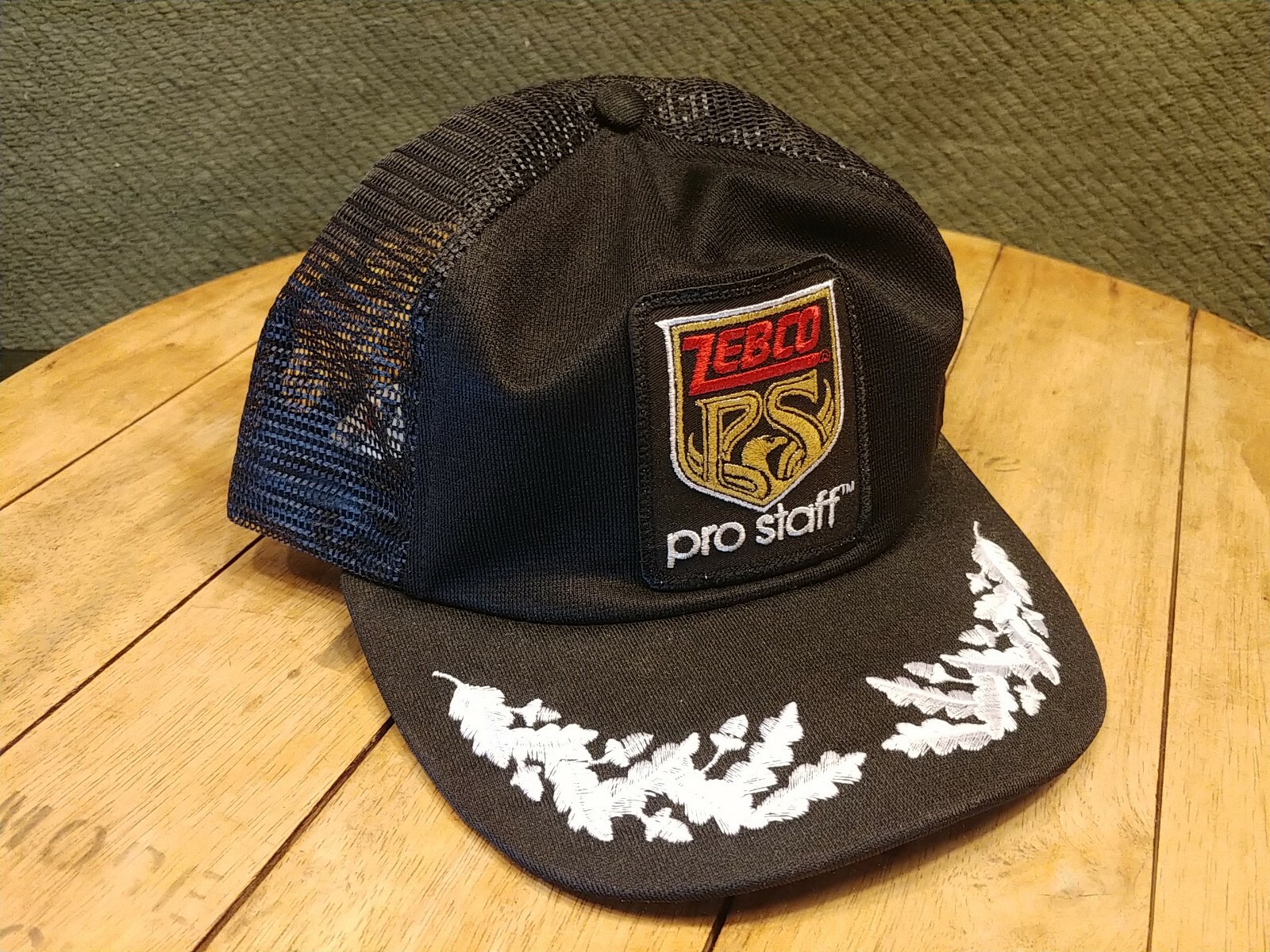 Vintage Zebco Pro Staff Nlack Snap Back Trucker Hat | eBay