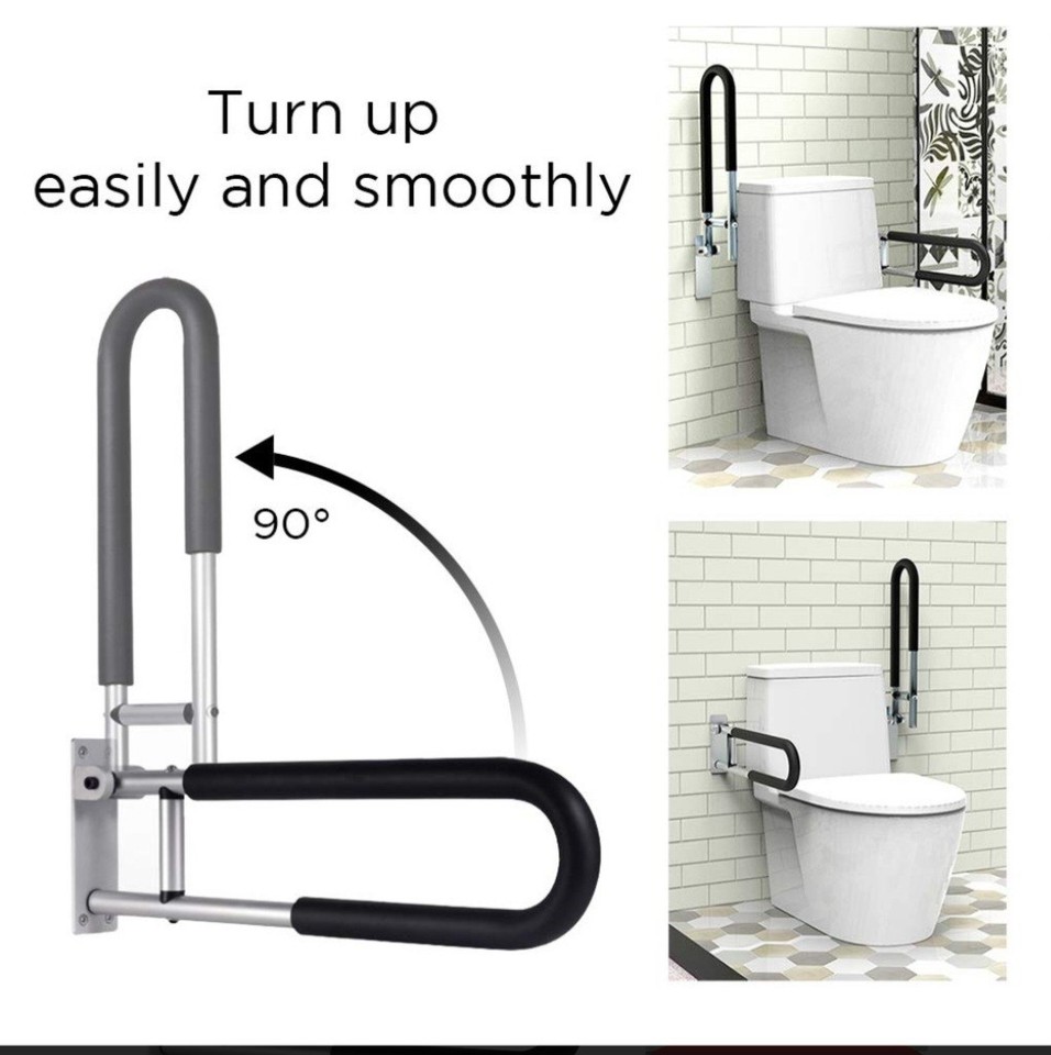 Handicap Grab Bars Rails 23.6in Handrails Bathroom Safety Support for ...