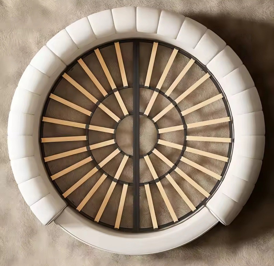 Headboard Frame Bed King Size Round Luxury Wooden Cama De Casal ...