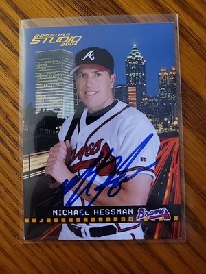2004 Donruss Studio Baseball Michael Hessman Signed IP Auto Atlanta ...