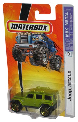 Matchbox MBX Metal Ready For Action (2005) Green Jeep Rescue Toy #67 | eBay