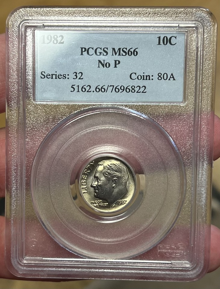 1982 Roosevelt Dime PCGS MS66 No P Strong FS-501 Toned Variety Coin 10C ...