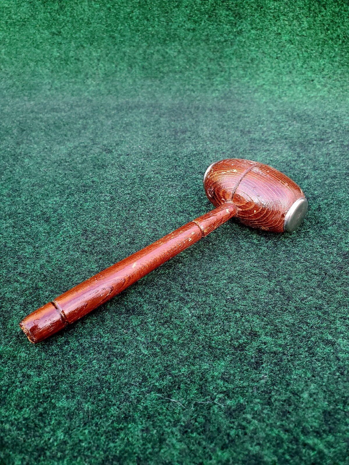 Gavel Mallet Wood Handle Metel Faceplate Judge Auctioneer 7" VTG | eBay