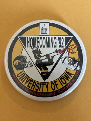 Iowa Hawkeye 1992 Homecoming Button | eBay