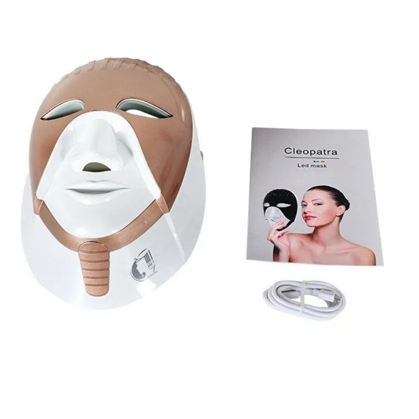Electric Facial Mask Light LED Rejuvenation Photon Therapy With Neck ...