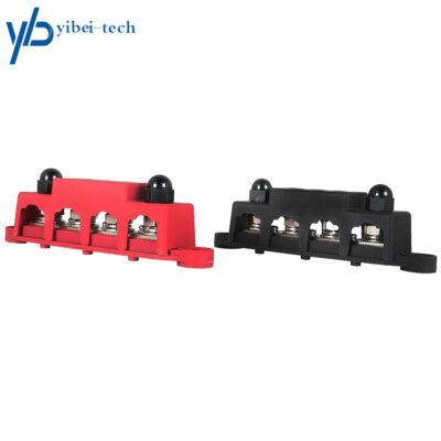 Red and Black Pair 4 Post Busbar Bus Bar Power Distribution 12V 250A 3/ ...