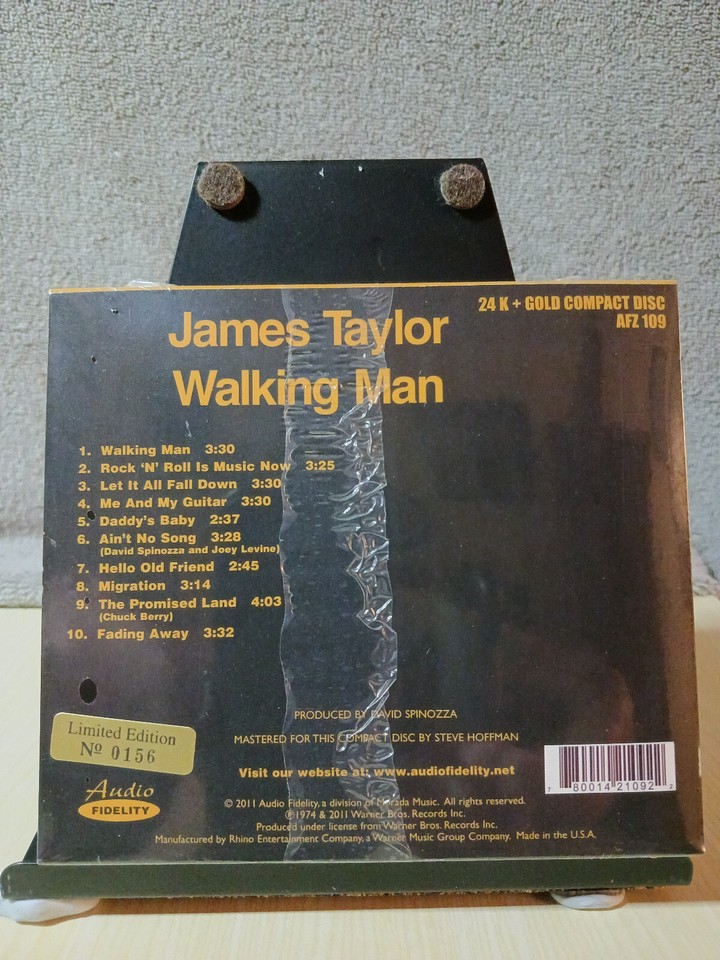 JAMES TAYLOR "WALKING MAN" *SEALED* #0156 AUDIO FIDELITY REMASTERED 24K ...